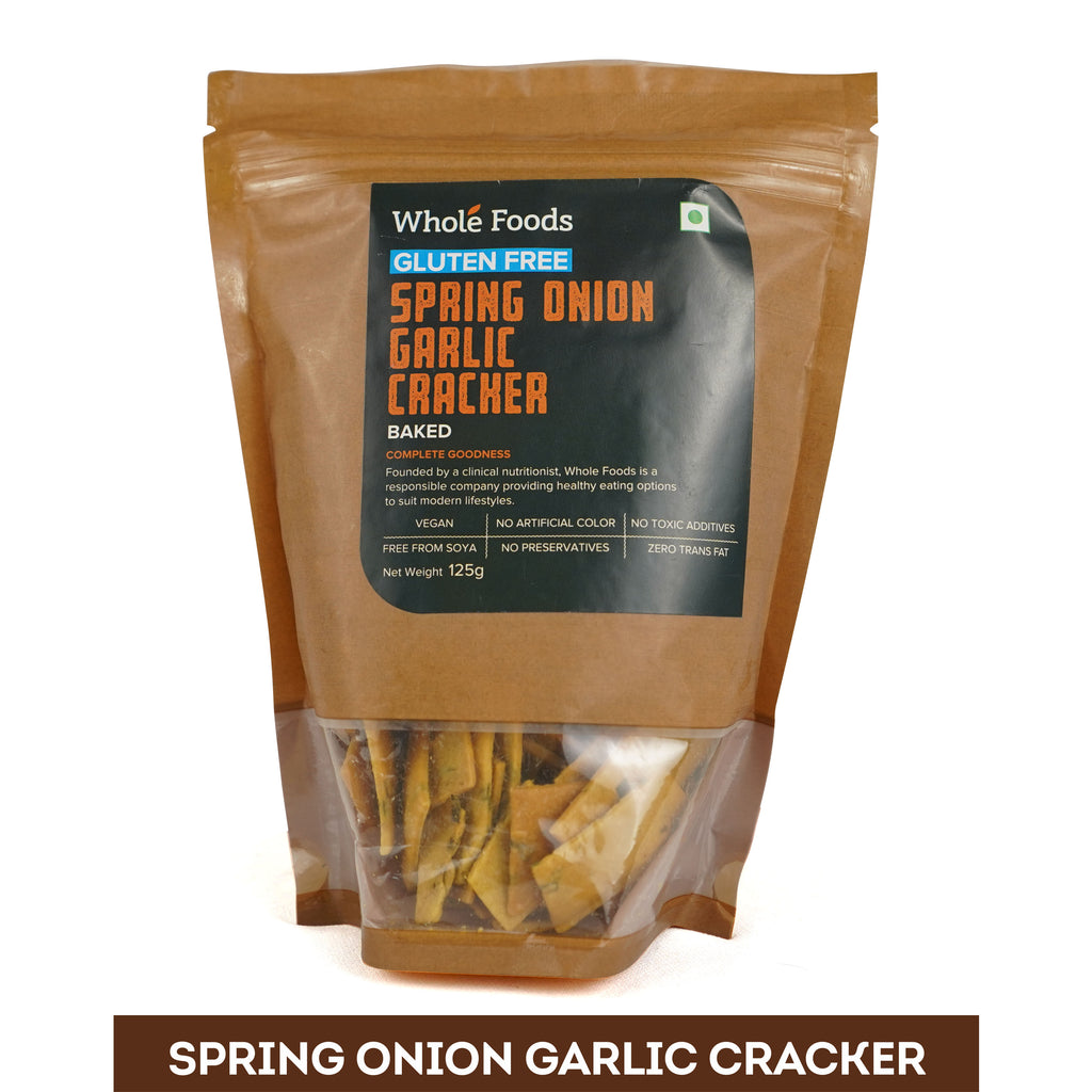 Gluten Free Spring Onion Garlic Cracker – wholefoodsin